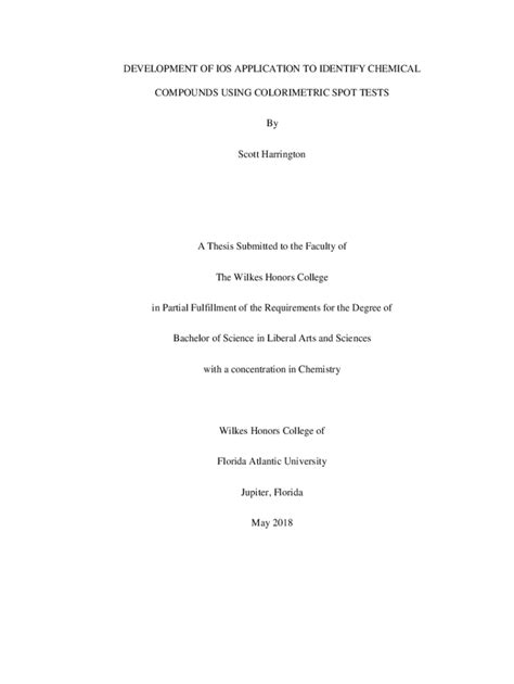 Fillable Online Development Of Ios Application To Identify Chemical Fax Email Print Pdffiller