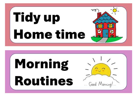 Mash Infants Visual Timetable