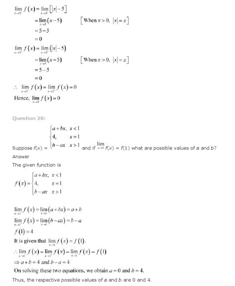 Maths Ch Limits And Derivatives Class NCERT Solutions