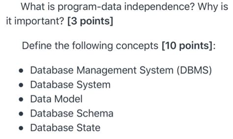 Solved What Is Program Data Independence Why Is Solutioninn