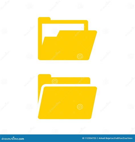 Open Computer Folder Vector Icon Stock Vector Illustration Of Folders