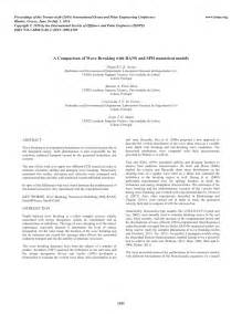 Pdf A Comparison Of Wave Breaking With Rans And Sph Numerical Models