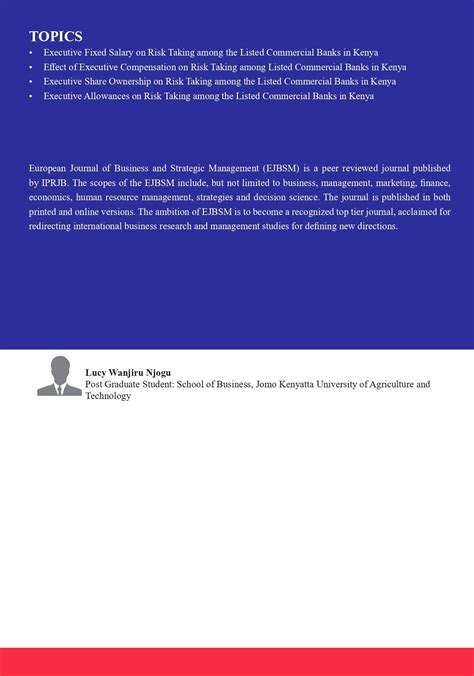 Executive Remuneration Structure Within Organizations International Peer Reviewed Journals And