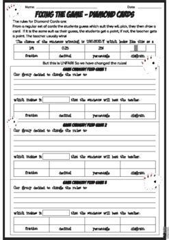 Statistics Chance And Probability Work Sheet Pack TPT