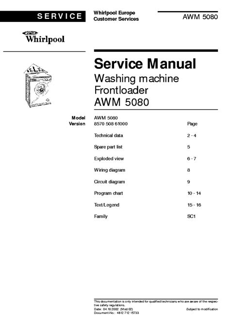 Whirlpool Delta Awm 5080 Service Manual Download Schematics Eeprom Repair Info For