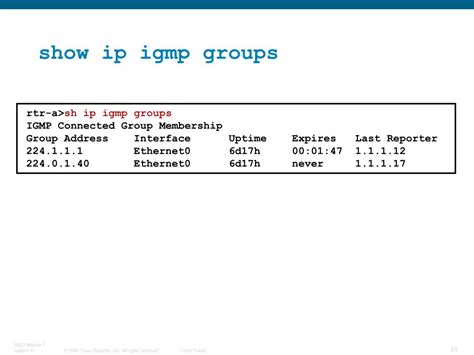 Ppt Ip Multicasting Multicast Configuration And Verification