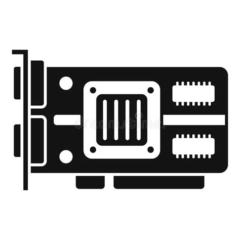 Gpu Board Icon Simple Vector Computer Card Stock Vector Illustration