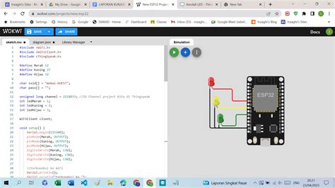 [tutorial] menghubungkan thingspeak dengan esp32 di wokwi dan