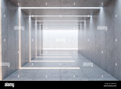 Blank Concrete Space Interior D Rendering Stock Photo Alamy
