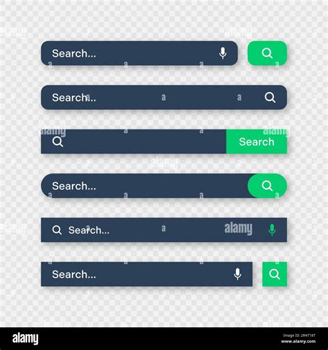 Various Search Bar Templates Dark Mode Internet Browser Engine With Search Box Address Bar