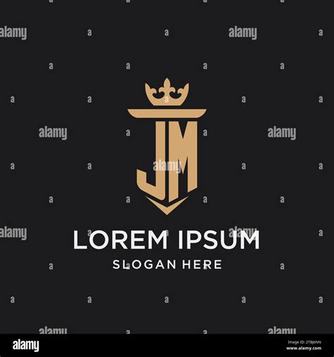 Jm Monogram With Medieval Style Luxury And Elegant Initial Logo Design