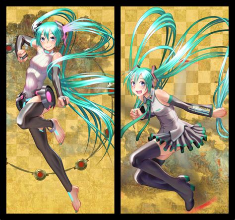 Hatsune Miku And Hatsune Miku Vocaloid Drawn By Wokada Danbooru