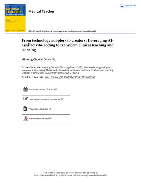 Pdf From Technology Adopters To Creators Leveraging Ai Assisted Vibe
