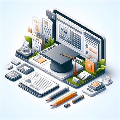Premium Photo An Isometric Illustration Featuring A Laptop Surrounded