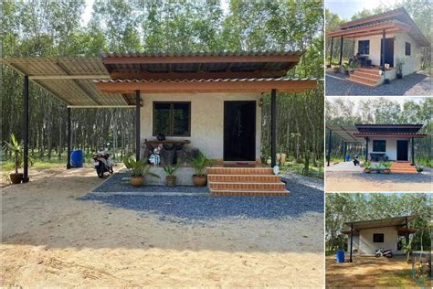 แบบบ้านสำหรับคนงบน้อย 1 ห้องนอน 1 ห้องน้ำ งบก่อสร้าง 200 000 บาท Thai