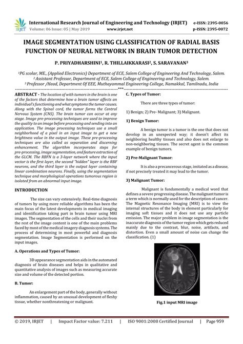 Irjet Image Segmentation Using Classification Of Radial Basis Function