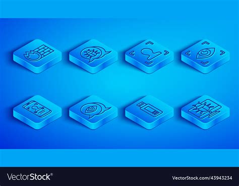 Set Line Firewall Security Wall System Bug Face Vector Image