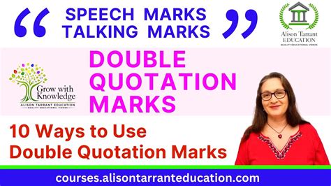 How To Use Double Quotation Marks In Writing For Speech Quotations Punctuation Writing