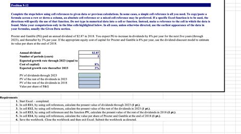 Complete The Steps Below Using Cell References To