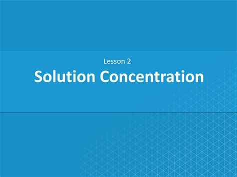 Solution Introduction To Solution Concentration Studypool