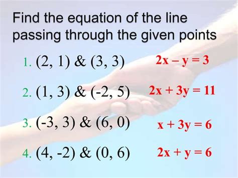 Two Point Form Equation Of A Line Pptx Physics Science