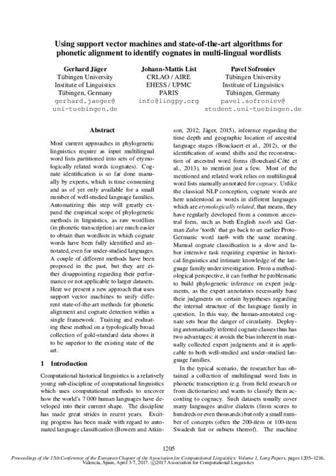 Pdf Using Support Vector Machines And State Of The Art Algorithms For