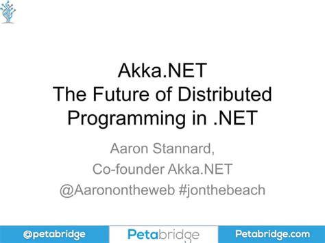 Akkanet The Future Of Distributed Programming In Net