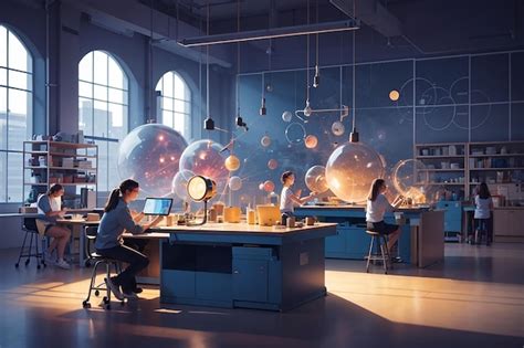 Premium Photo Depict A Physics Lab With Babes Exploring The Principles Of Quantum Mechanics