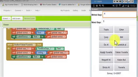 App Inventor Ile Basit Hesap Makinesi Yapımı Youtube