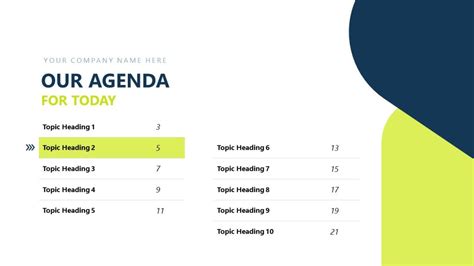 Our Agenda Slide Strategic Response Template Slidemodel