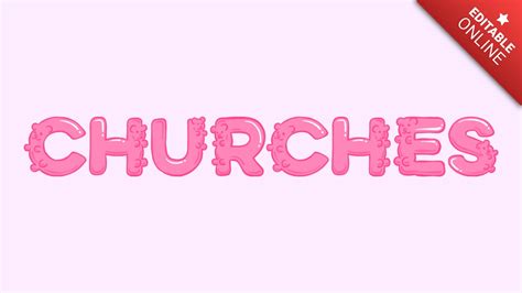 Churches | Gummy Bear Font | Text Effect Generator