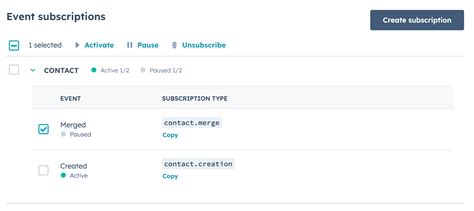 applications privées hubspot