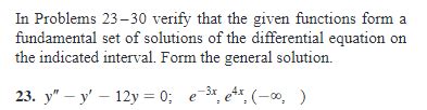 Solved In Problems Verify That The Given Functions Chegg Com