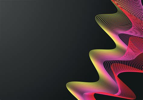 Abstract Vector Circle Halftone Black Background Gradient Retro Line Pattern Design Monochrome