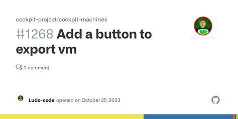 Add A Button To Export Vm · Issue 1268 · Cockpit Projectcockpit