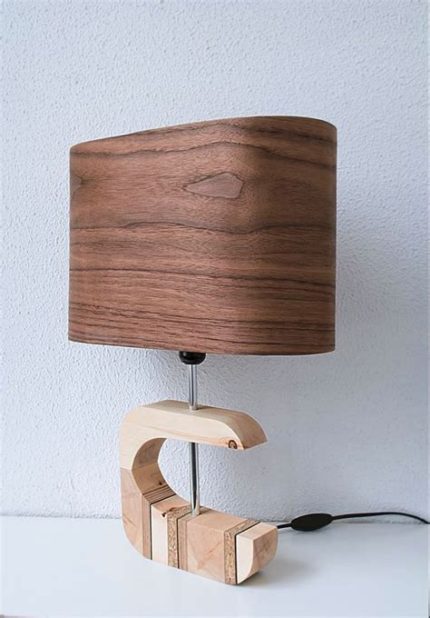 Wooden Block Table Lamp