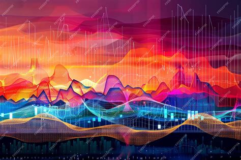 Premium Photo An Abstract Data Visualization Landscape With Colo Generative Ai