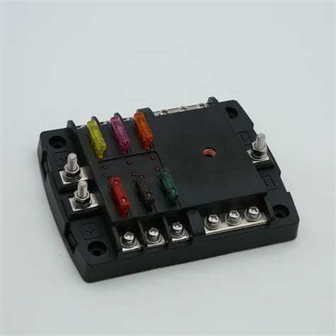 6 Way Fuse Distribution Block Car Boat Fuse Box Holder With Warning