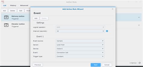 Trigger On If Synology Surveillance Station Is Receiving Video From A Camera Or Not Feature