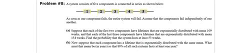 Solved Problem 8 A System Consists Of Five Components Is Connected