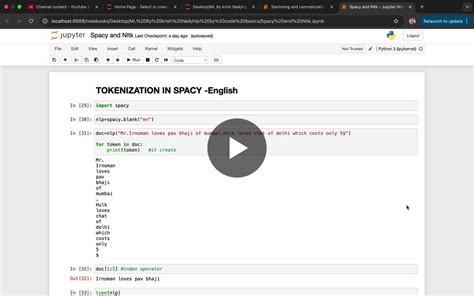 Learned Nlp With Spacy And Nltk Thanks To Codebasics Krrish Tapwal Posted On The Topic Linkedin