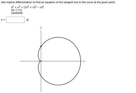 solved use implicit differentiation to find an equation of