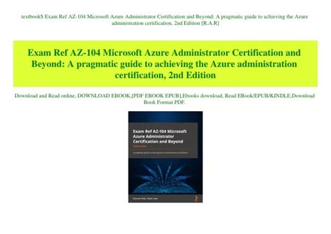 Ppt Textbook Exam Ref Az 104 Microsoft Azure Administrator Certification And Beyond A
