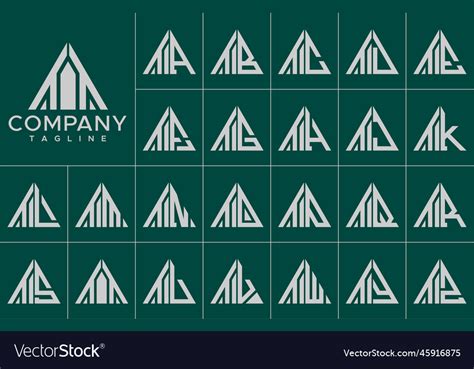 Modern Triangle Letter Tt T Logo Design Template Vector Image