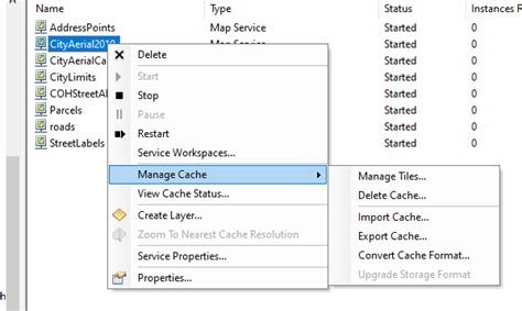 Arcmap Creating A Cached Image Server On ArcGIS With EPSG Projection Geographic