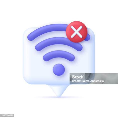 3d 무선 또는 와이파이 그림입니다 잘못된 연결 개념입니다 네트워크 Wifi가 손실되었습니다 인터넷 오류입니다 Wifi가 있는 방송 지역 오프라인 테크놀로지에 대한 스톡