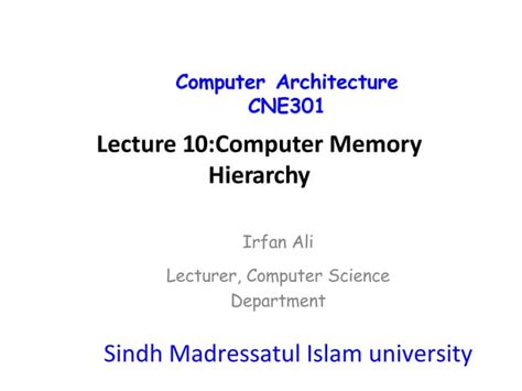 Computer Memory Hierarchy Computer Architecture Pptx