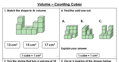 Year 6 Volume Counting Cubes Lesson Classroom Secrets Classroom Secrets