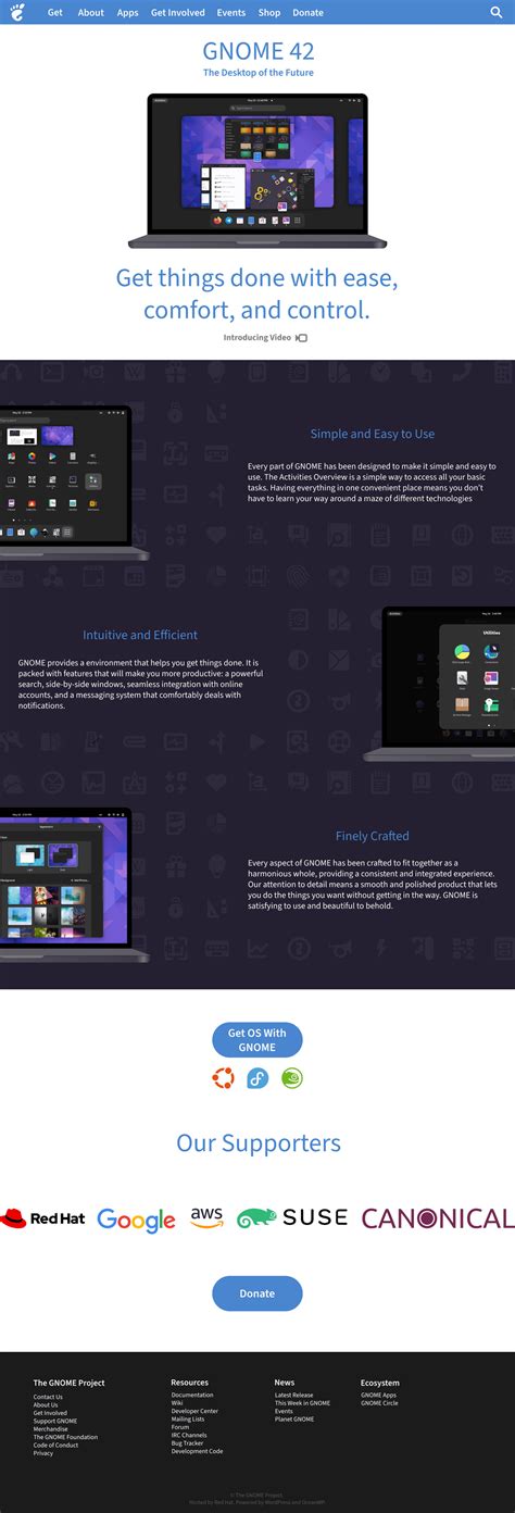 gnome website mockup by me r gnome