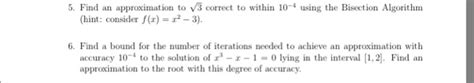 solved find an approximation to squareroot 3 correct to